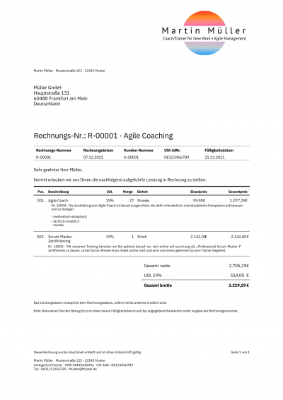 VR Smart Guide - Von Rechnungserstellung bis zur Steuervorbereitung